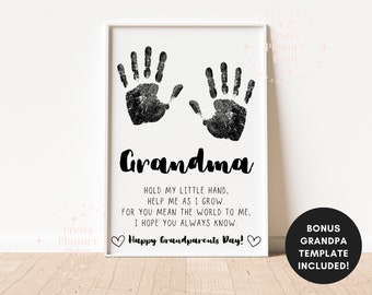 Grandparents Day Handprint Art | Grandparent Gift Keepsake | Gift for ...