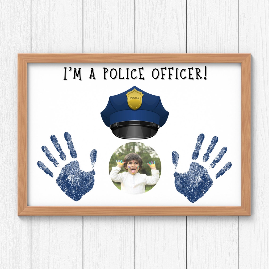 Preschool Police Craft | Police Officer Keepsake | Hero Handprint Art ...