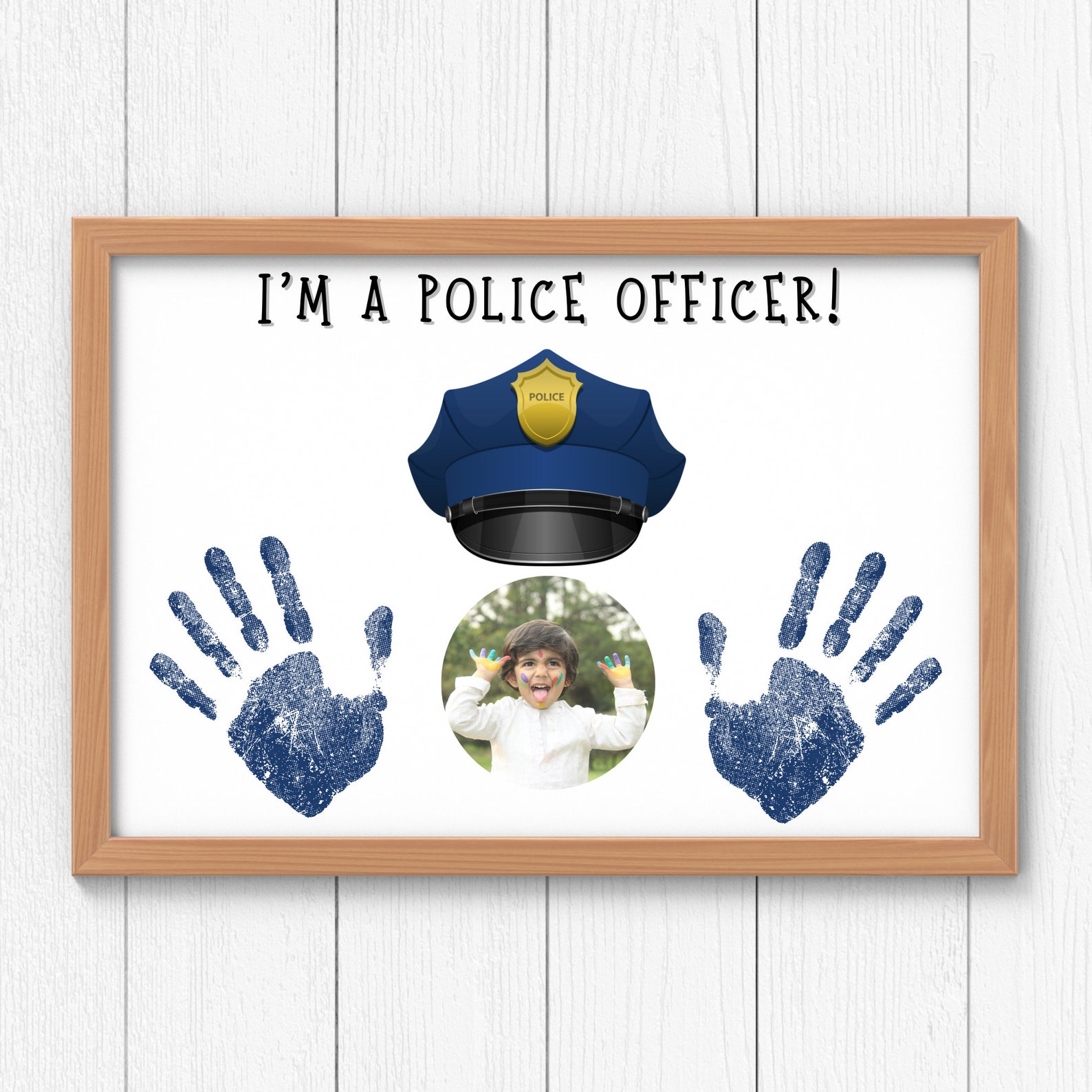Preschool Police Craft | Police Officer Keepsake | Hero Handprint Art ...
