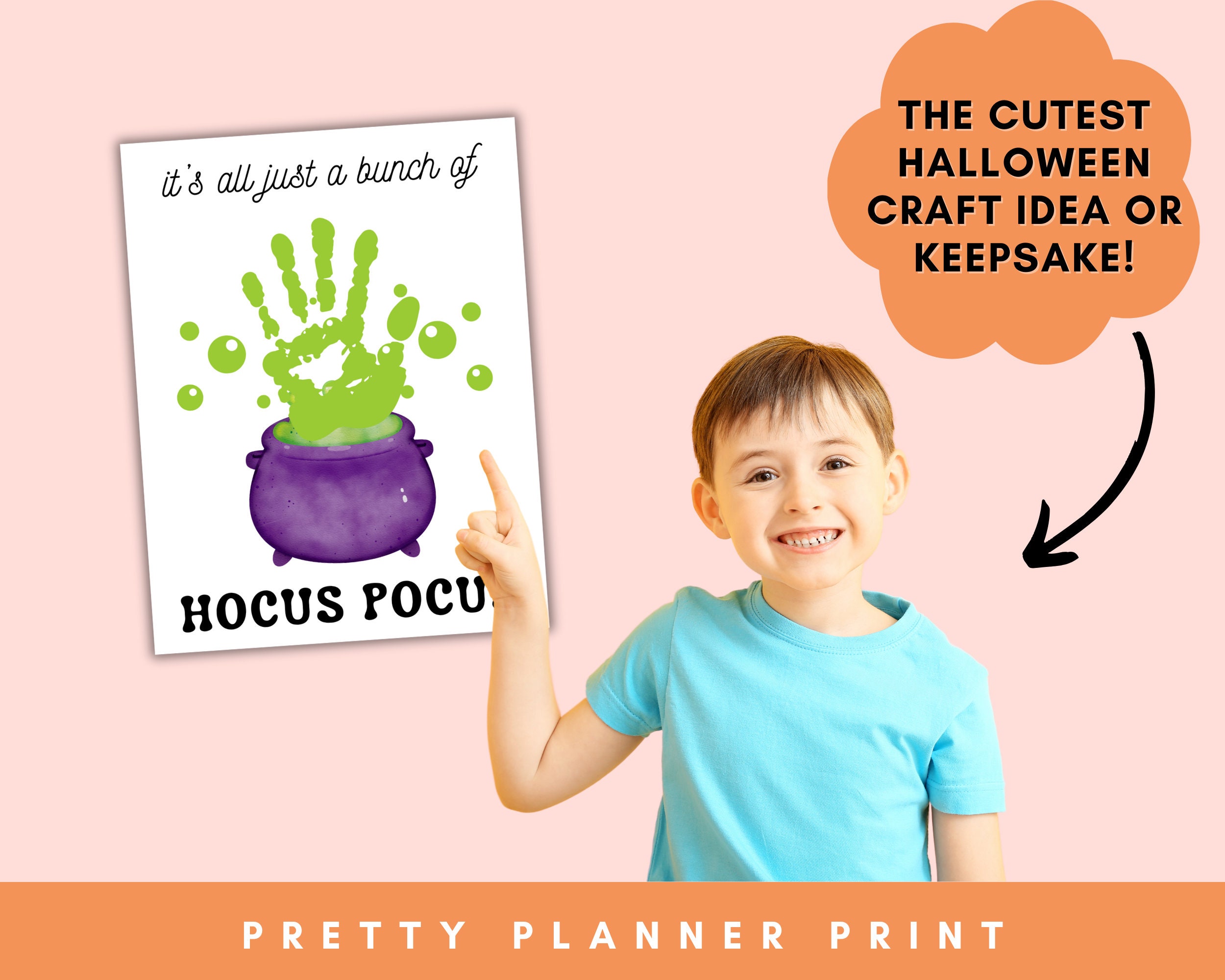 Hocus Pocus Halloween Handprint | Witch Baby Handprint Keepsake ...