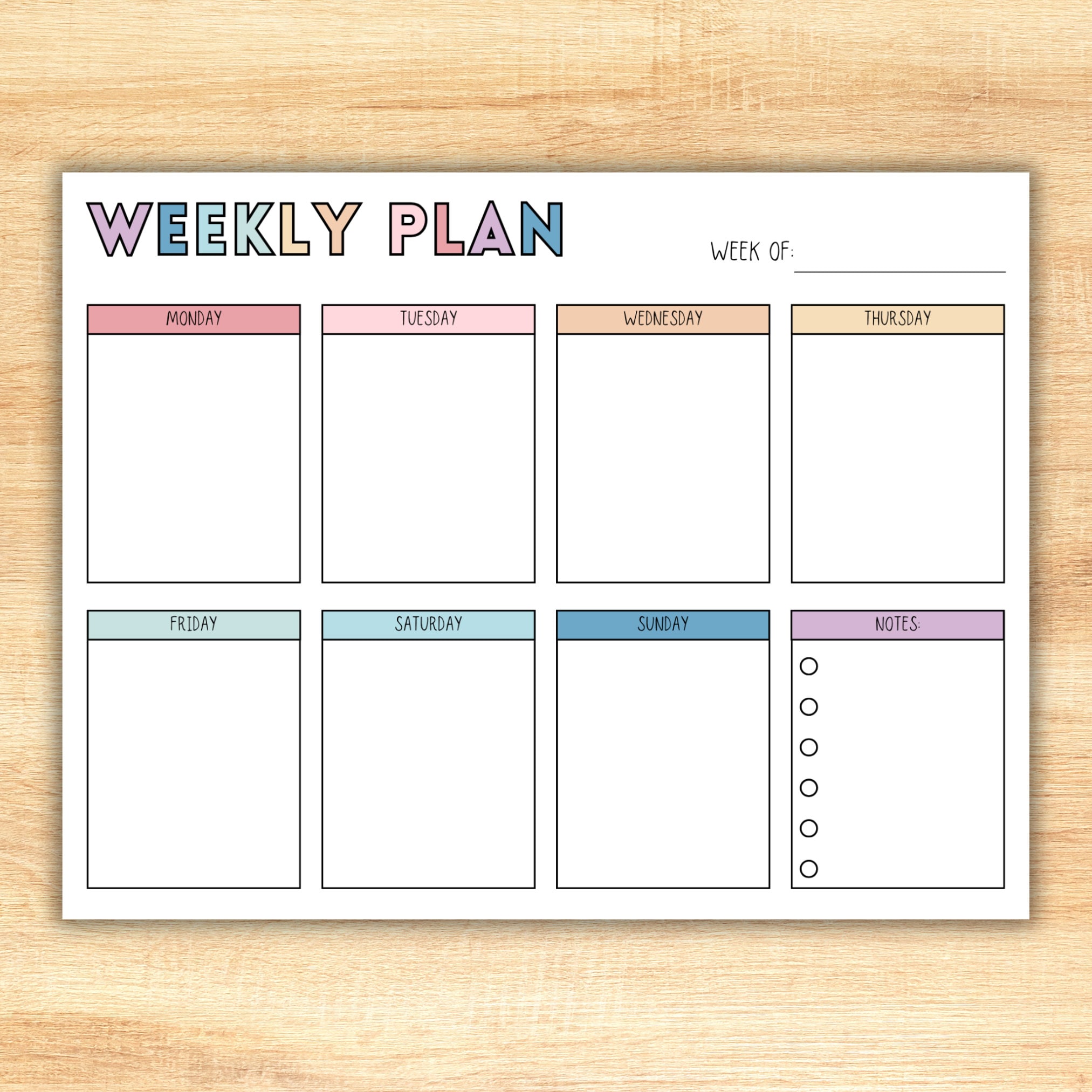Weekly Schedule | Simple Weekly Planner | Homeschool Schedule | Adhd ...