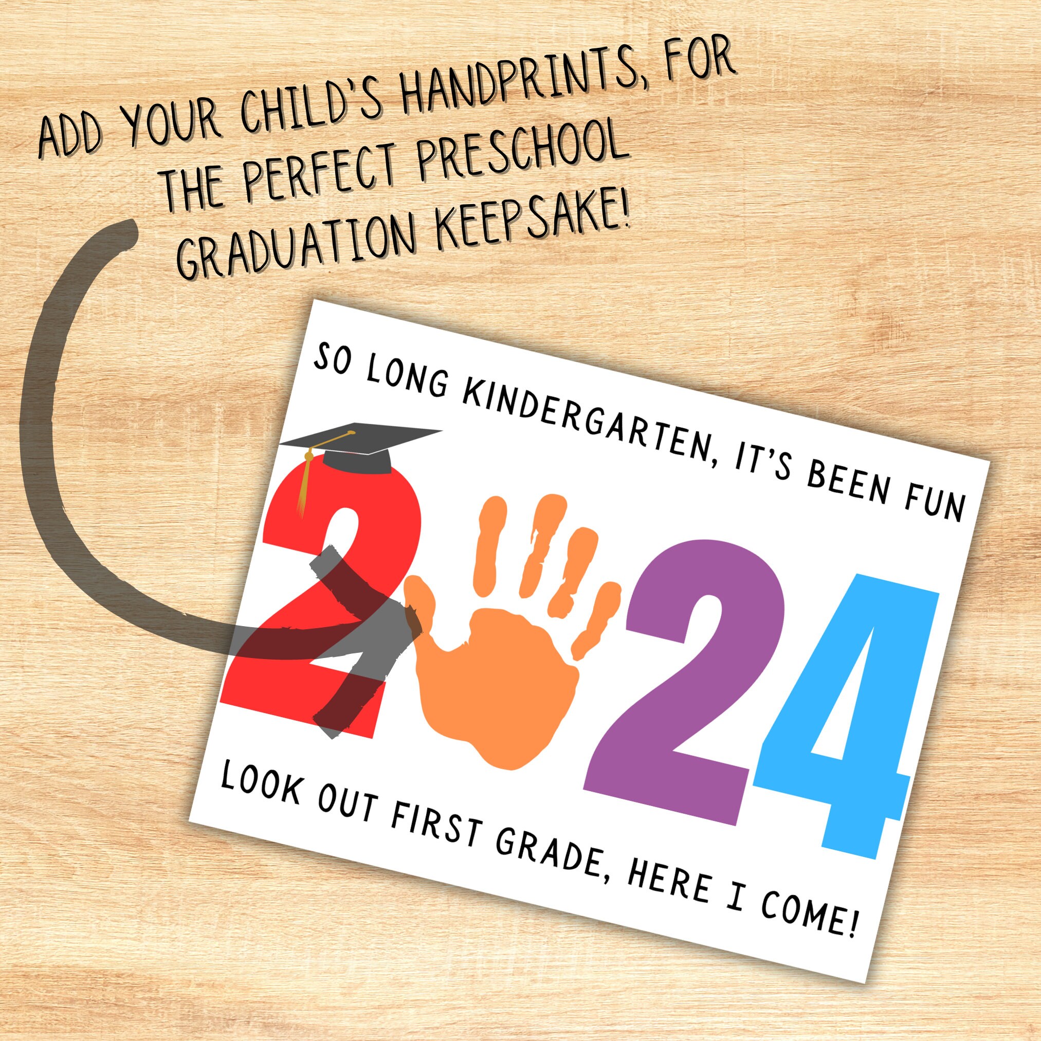 Kindergarten Graduation Handprint Art | Last Day of School Child ...