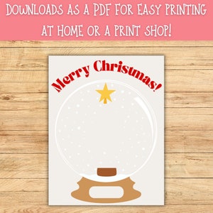Christmas Handprint Gift | Snow Globe Template | Winter Snow Globe ...