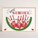 Summer Handprint Art Craft | Watermelon Arts and Crafts | Summertime ...