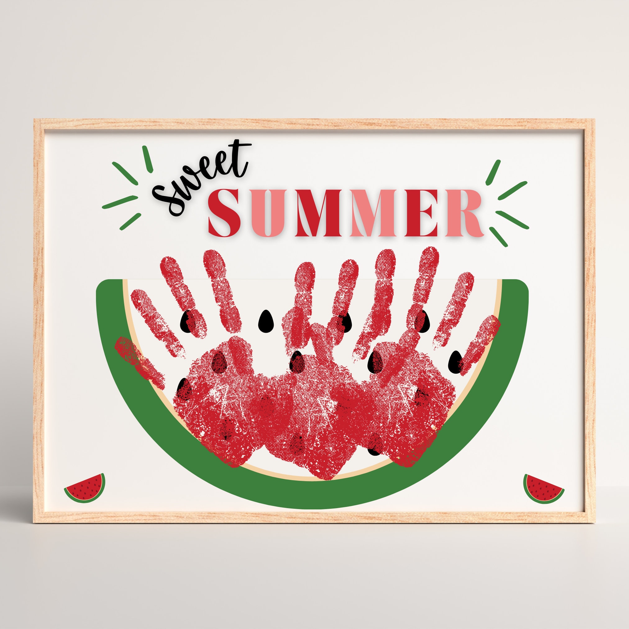 Summer Handprint Art Craft | Watermelon Arts and Crafts | Summertime ...
