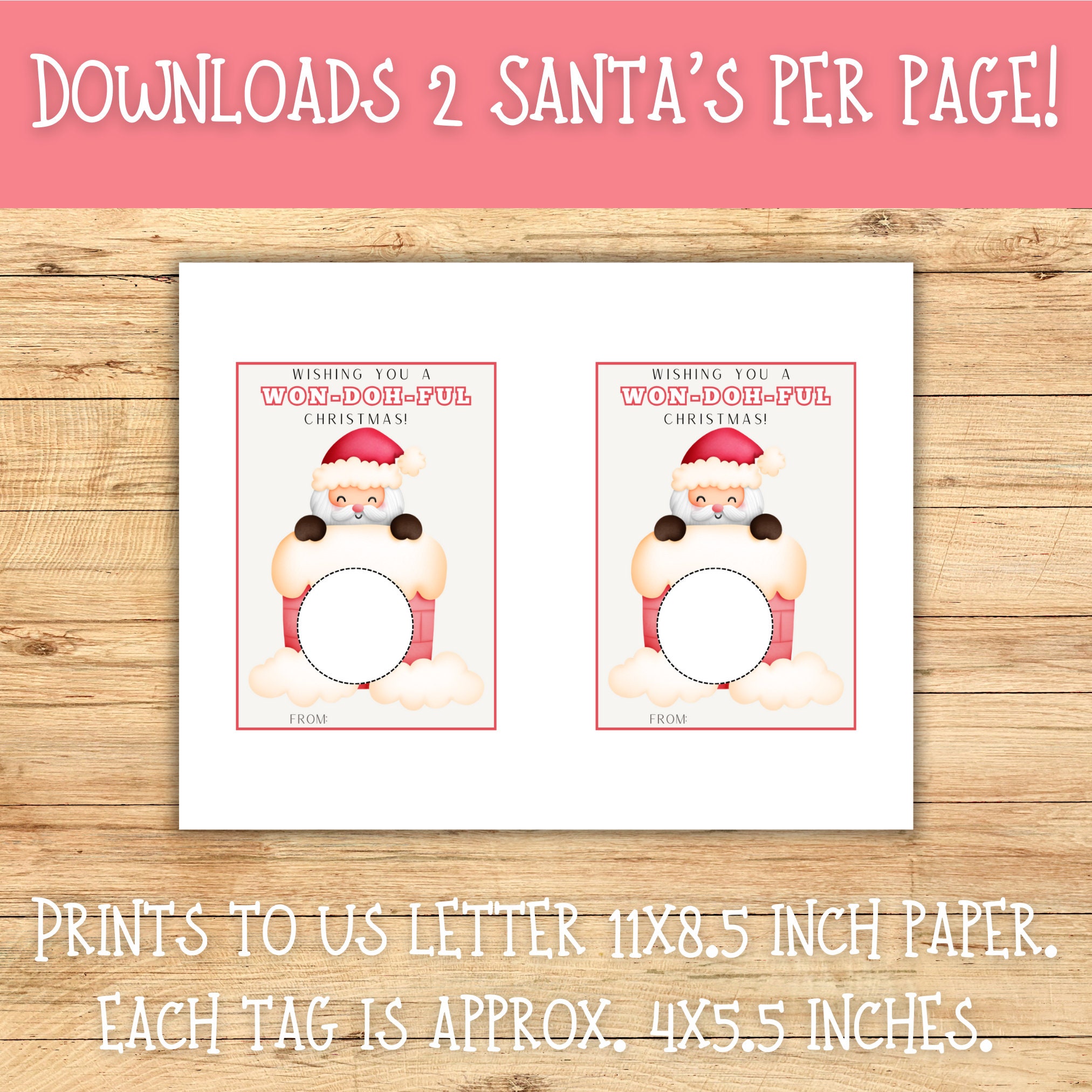 Christmas Gift Tag Printable | Classroom Favors | Christmas Play Doh ...