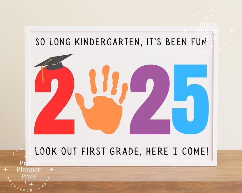 Kindergarten Graduation Handprint Art | Last Day of School Child ...