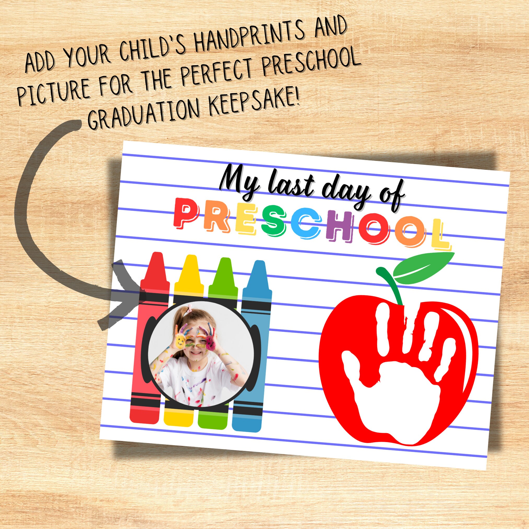 School Handprint Art Craft | First Day of School | Last Day of School ...