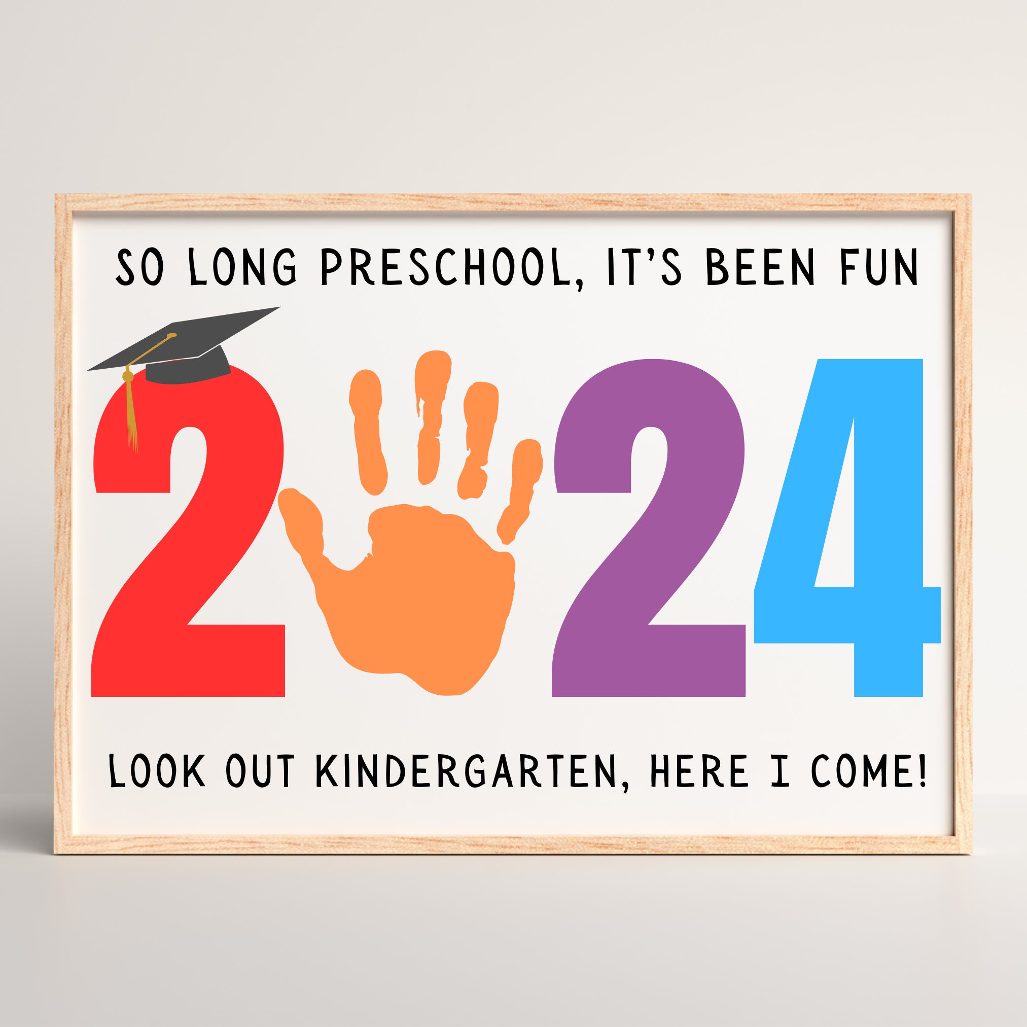 2024 Preschool Graduation Handprint Poem Last Day of Preschool ...