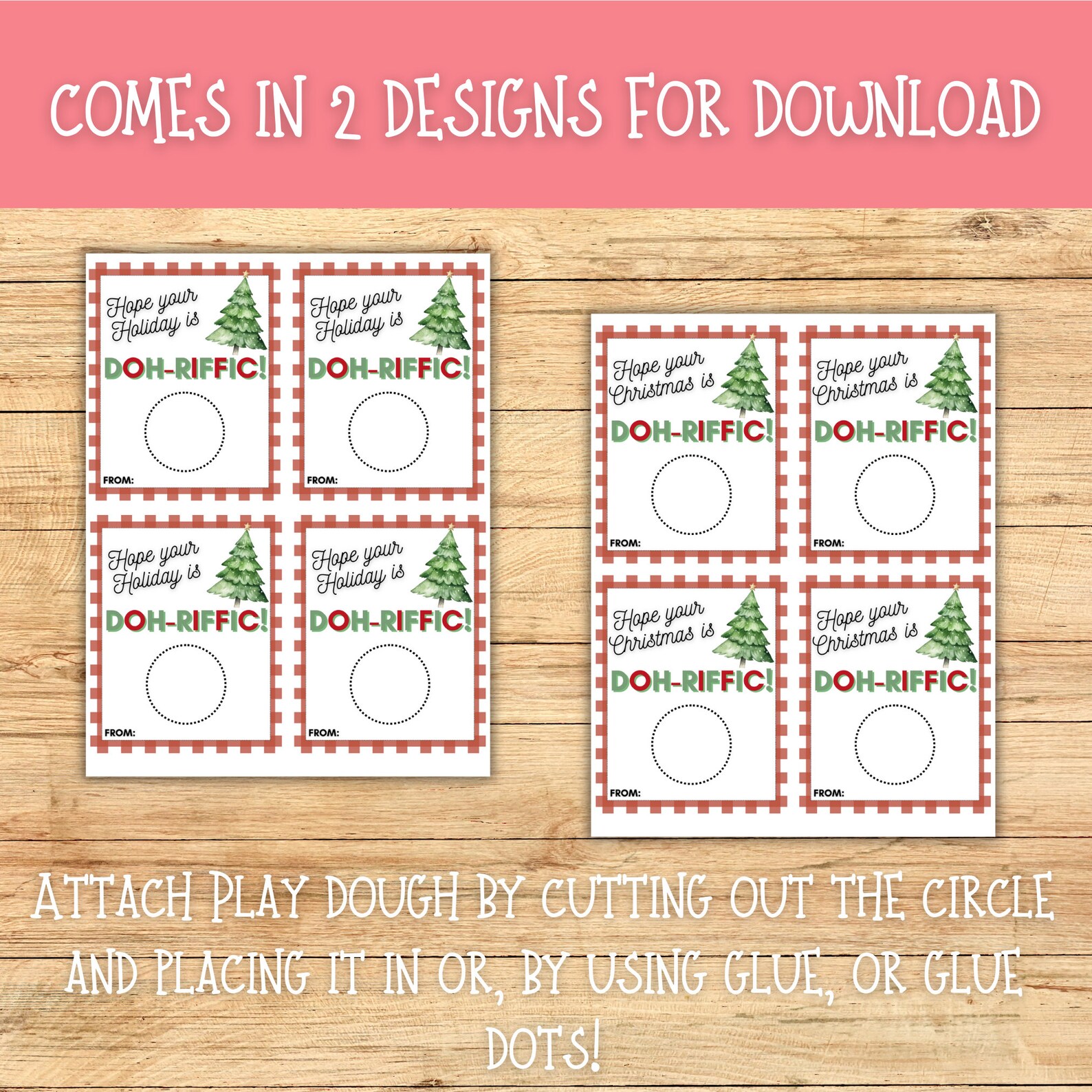 Christmas Gift Tag Printable | Classroom Favors | Christmas Play Doh ...