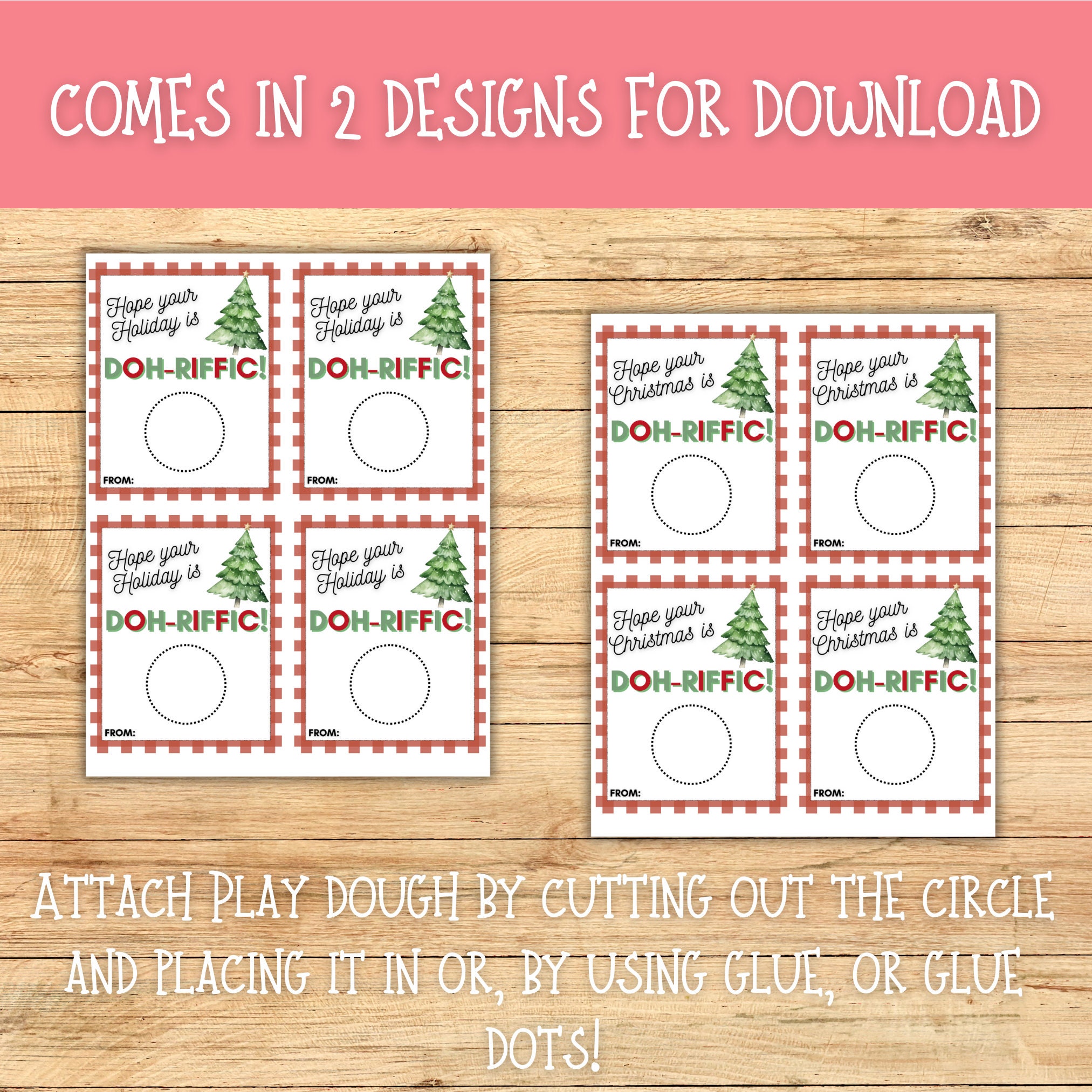 Christmas Gift Tag Printable | Classroom Favors | Christmas Play Doh ...