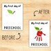 First Day of School Handprint Art | Apple Handprint Preschool Sign ...