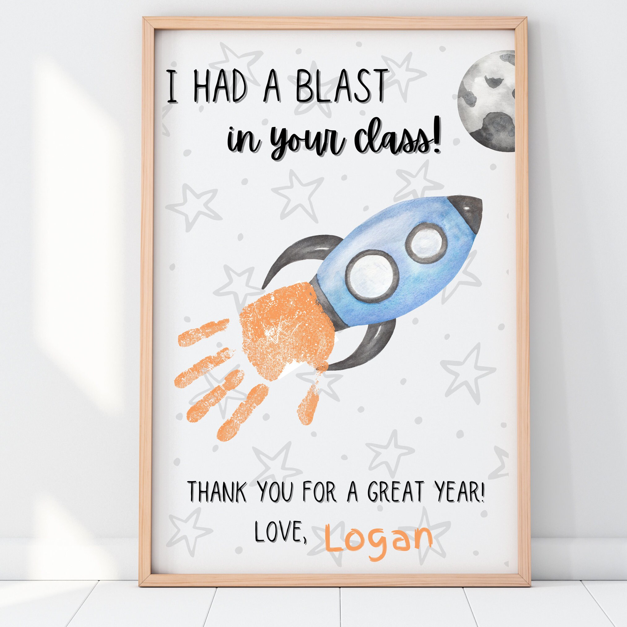 Teacher Appreciation Printable | I Had a Blast Handprint Art | Teacher ...