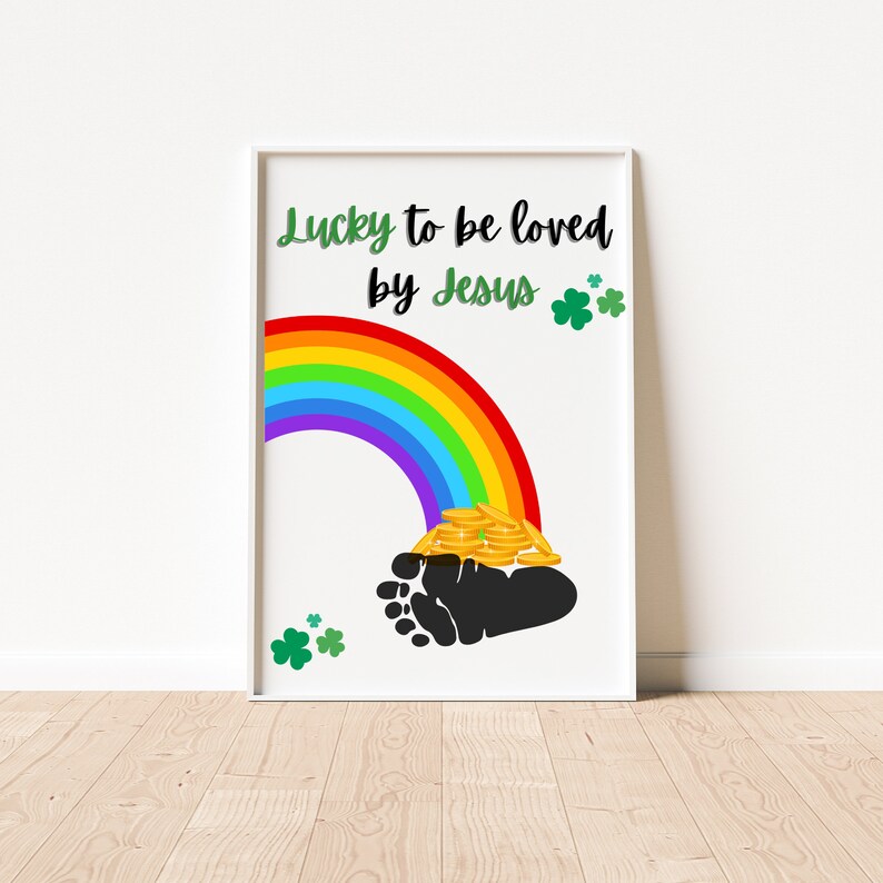 St Patricks Day Sunday School Printable | Rainbow Handprint Art ...