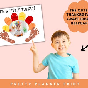 First Thanksgiving Footprint Art | Thanksgiving Craft for Preschool or ...