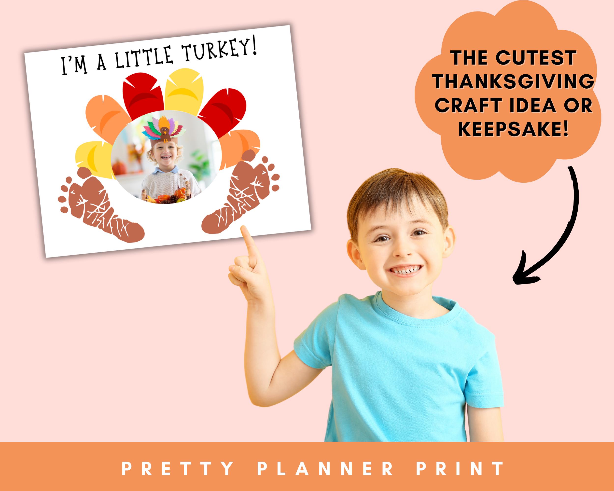 First Thanksgiving Footprint Art | Thanksgiving Craft for Preschool or ...