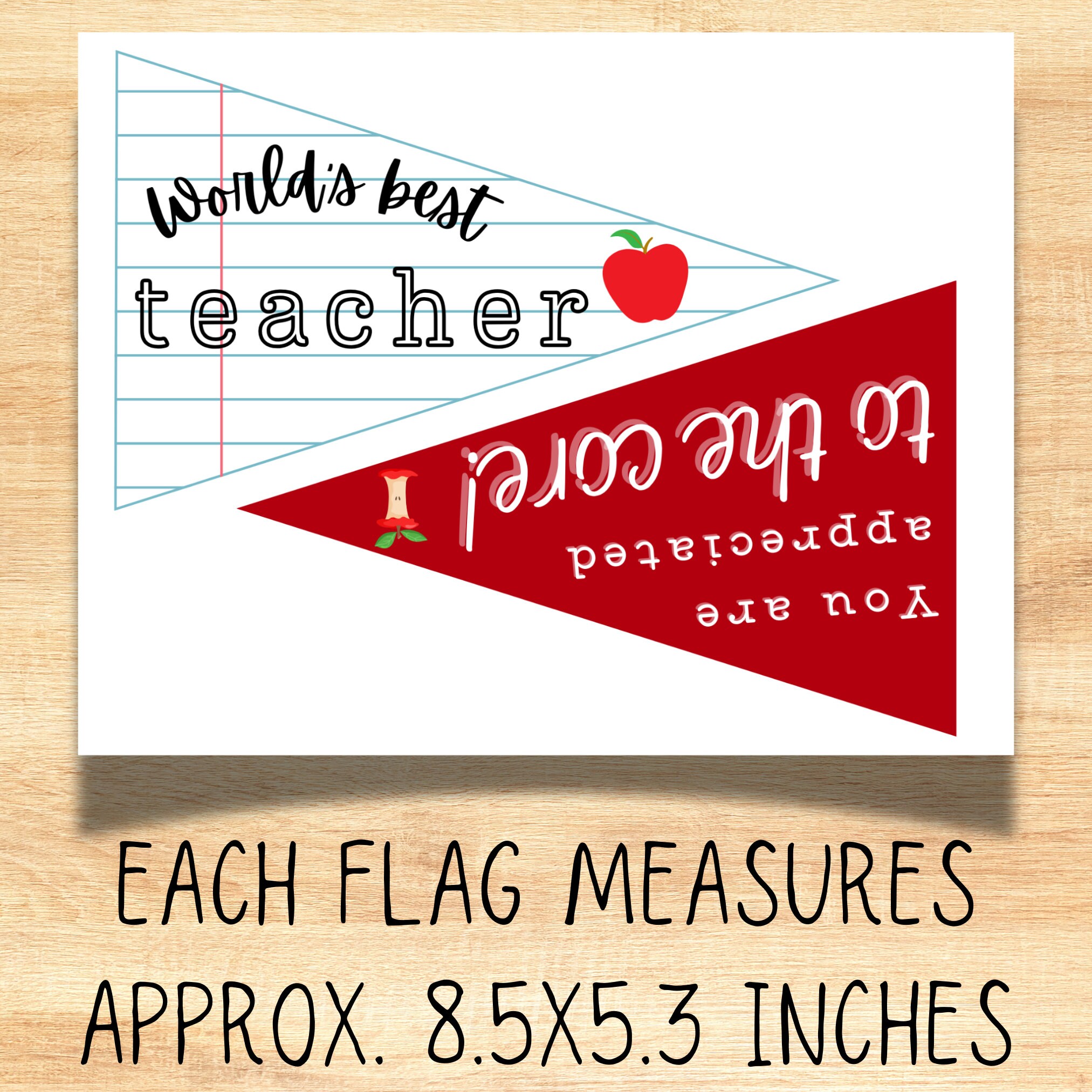 Teacher Flag | Best Teacher Pennant | Last Day of School Sign | Thank ...