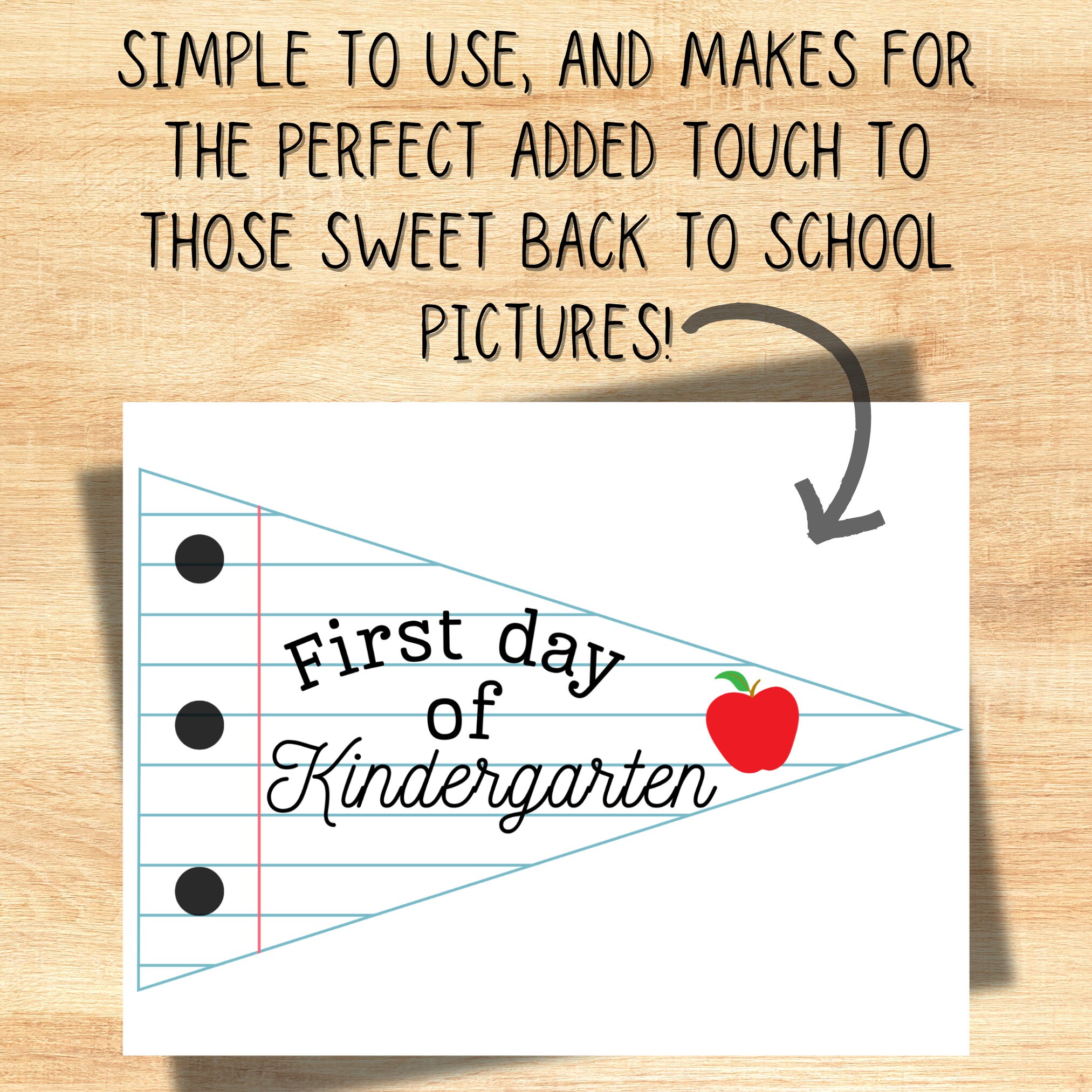 First Day of School Flag | Kindergarten School Sign | Back to School ...