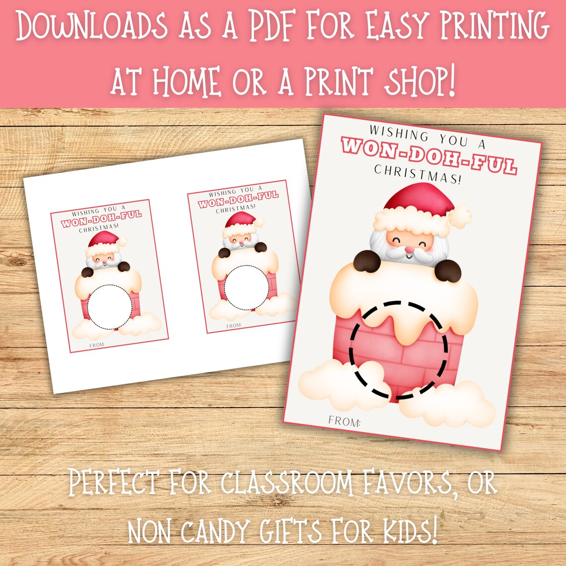 Christmas Gift Tag Printable | Classroom Favors | Christmas Play Doh ...