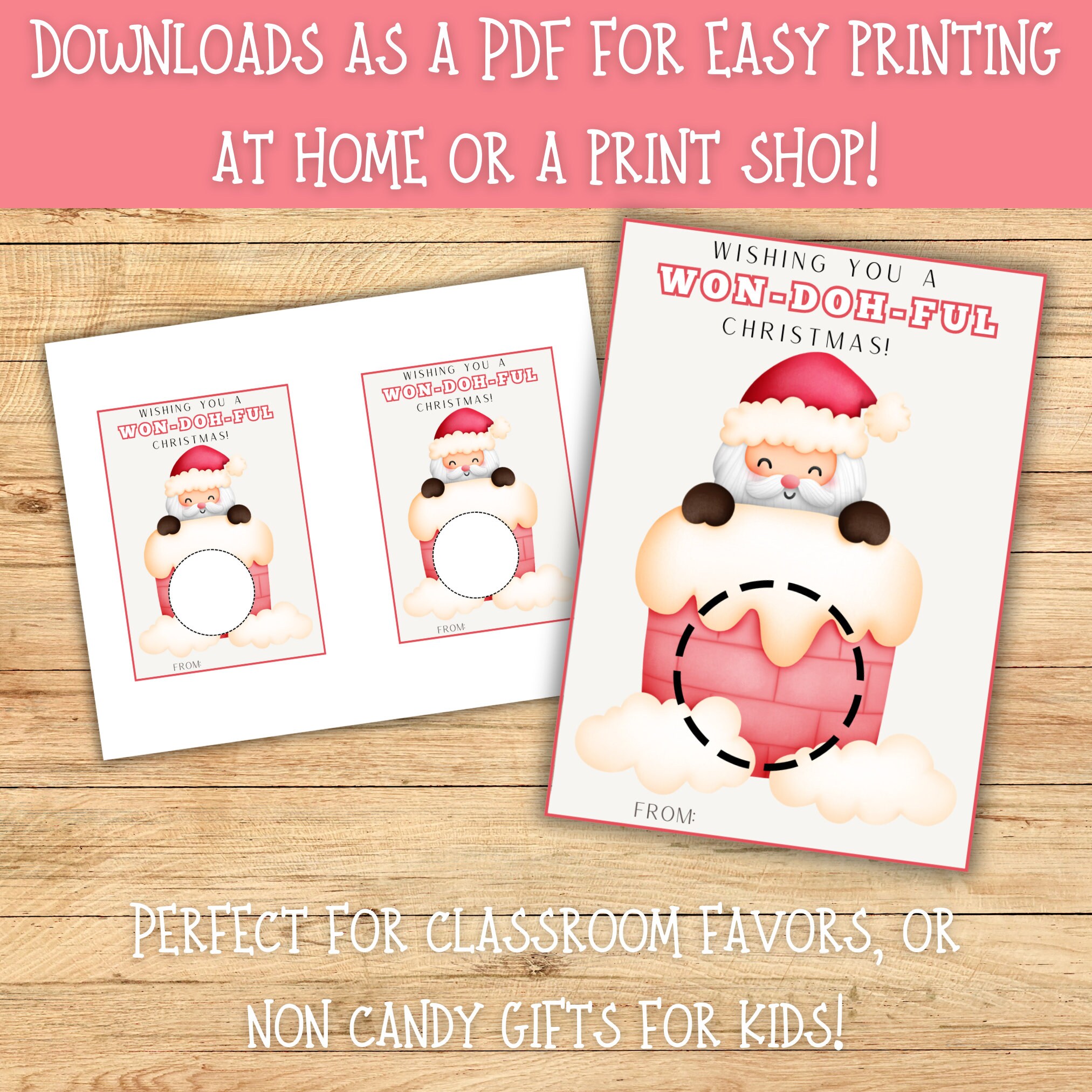 Christmas Gift Tag Printable | Classroom Favors | Christmas Play Doh ...