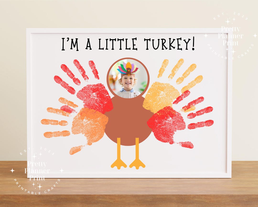 Preschool Thanksgiving Turkey Craft | First Thanksgiving Keepsake ...