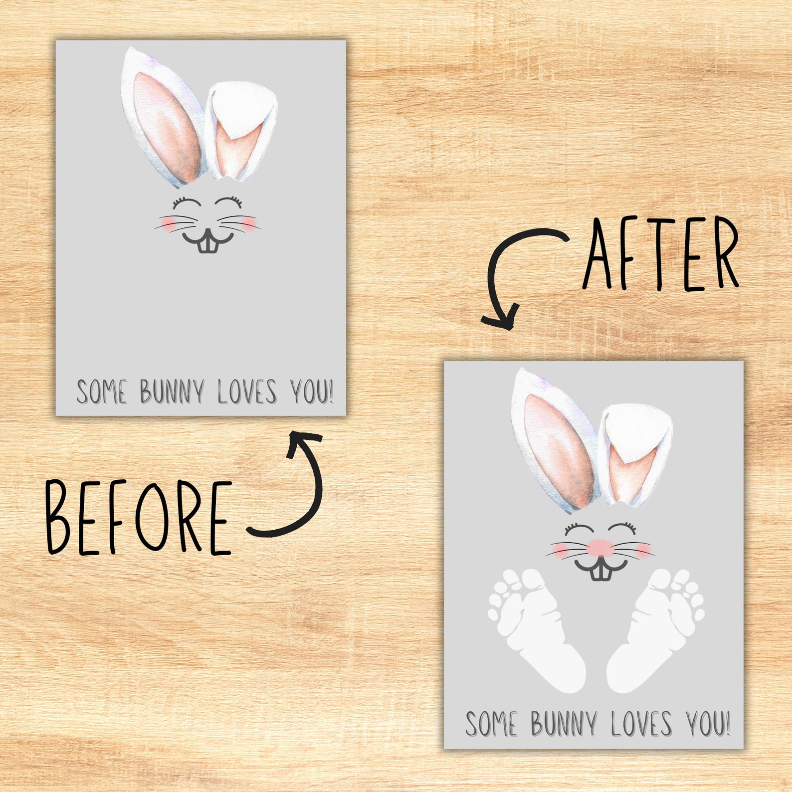 Easter Bunny Craft | Preschool Footprint Keepsake | Kindergarten Kids ...