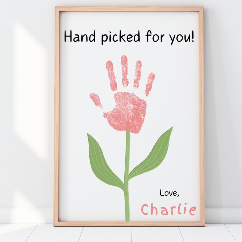 Mother's Day Flower Printable | Kids Handprint Keepsake | Teacher and ...