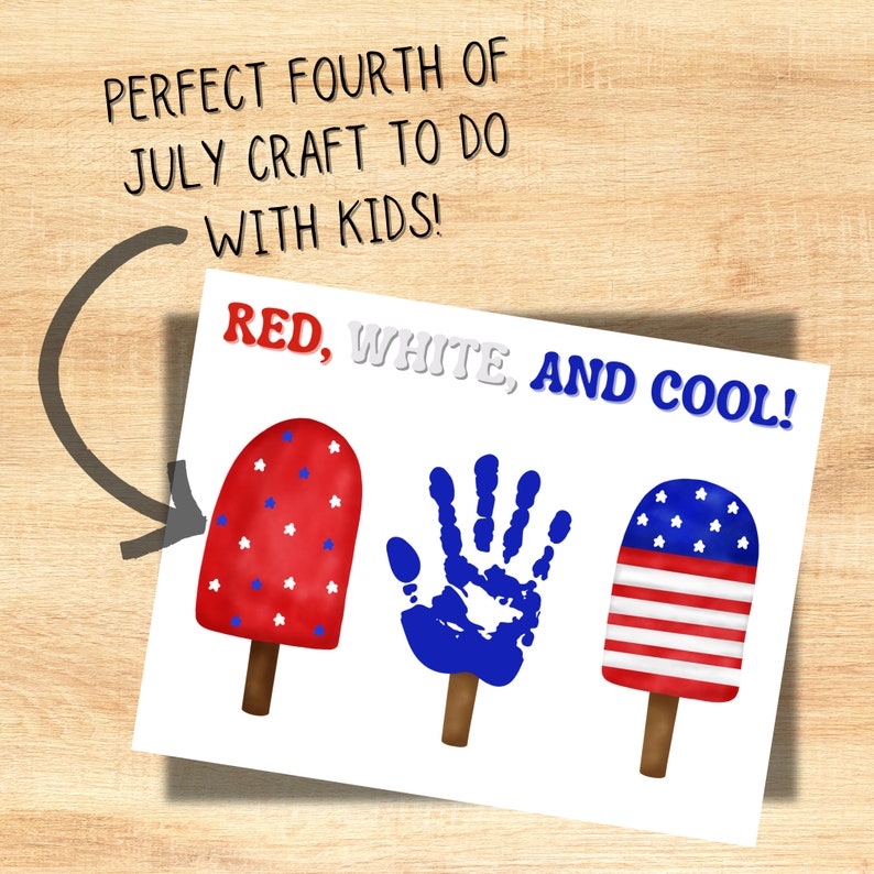 4th of July Arts and Crafts Kids Activity Fourth of July Handprint Art ...