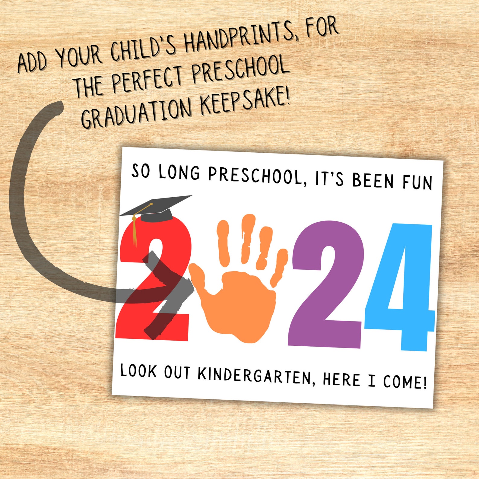2024 Preschool Graduation Handprint Poem Last Day of Preschool ...