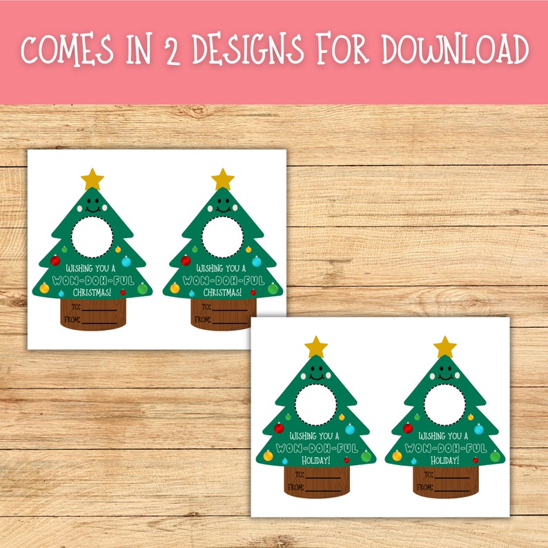 Christmas Gift Tag Printable | Classroom Favors | Christmas Play Doh ...