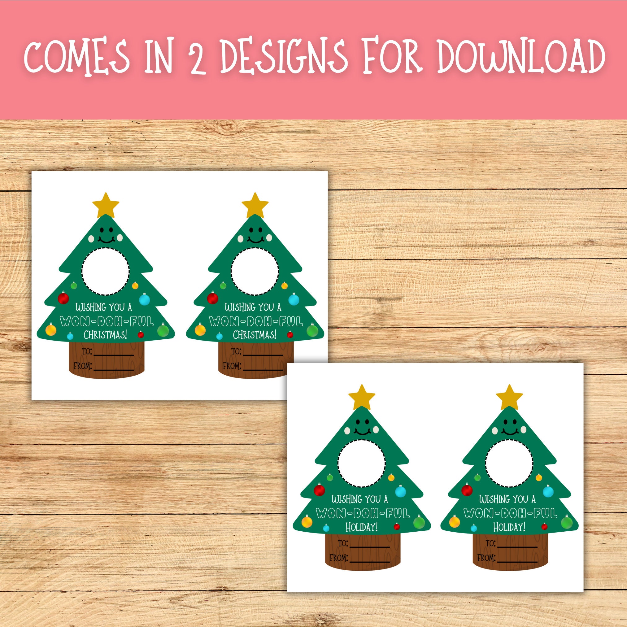 Christmas Gift Tag Printable | Classroom Favors | Christmas Play Doh ...