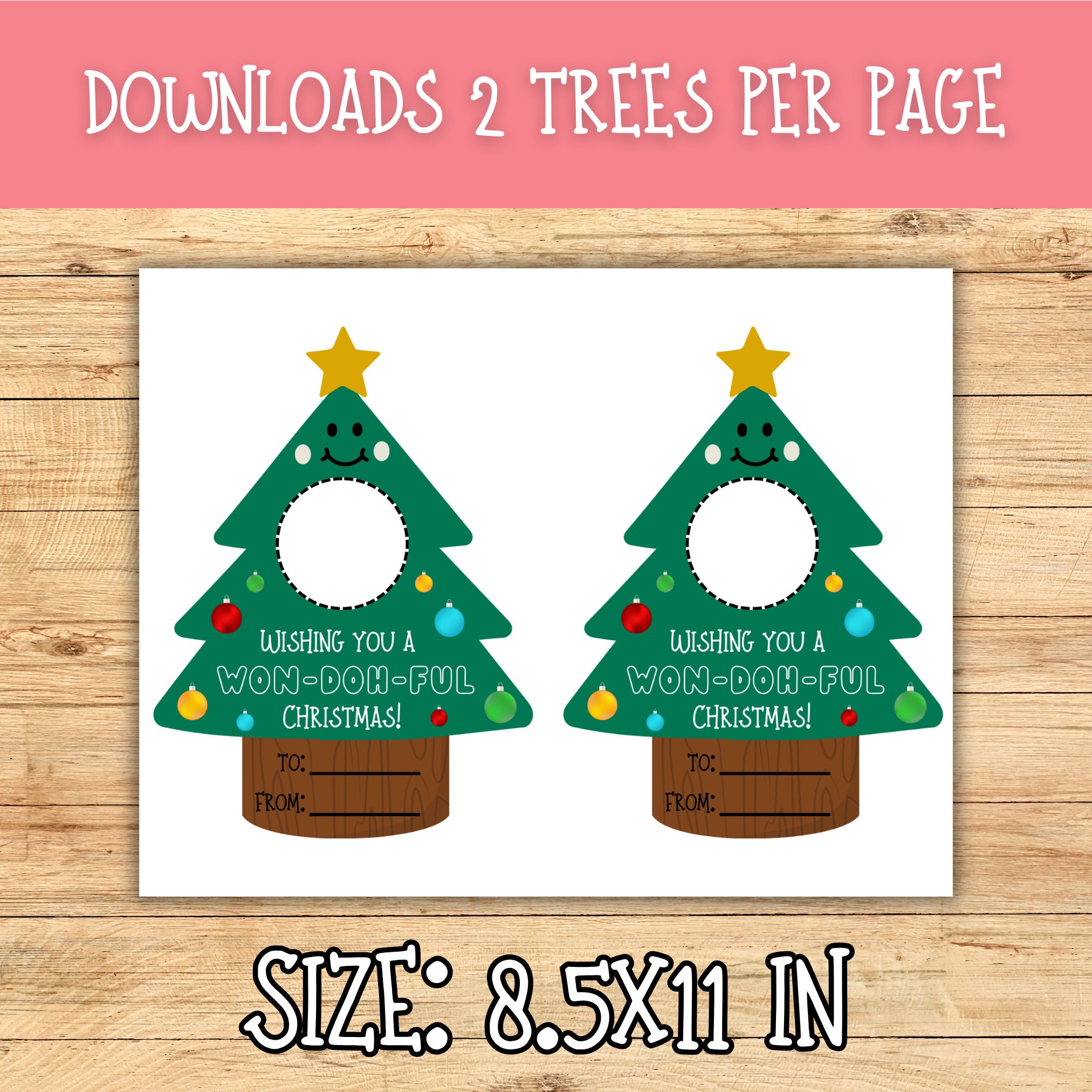 Christmas Gift Tag Printable | Classroom Favors | Christmas Play Doh ...