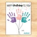 Happy Birthday Handprint Art | Custom Birthday Gift | Handprint ...