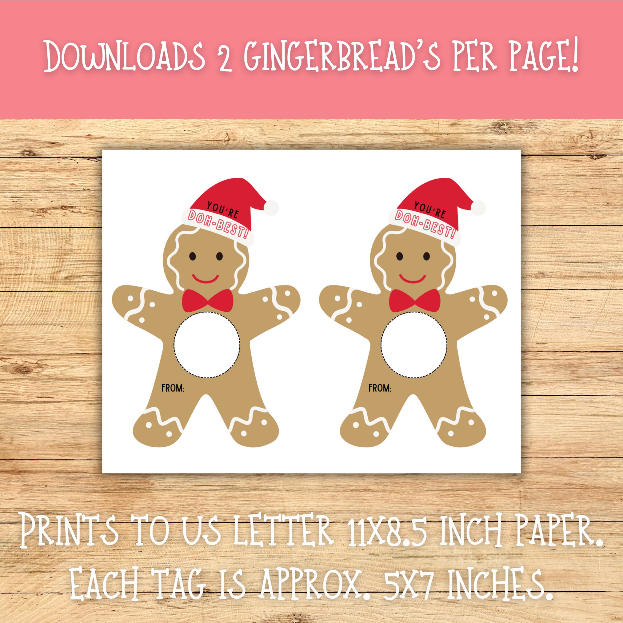 Christmas Gift Tag Printable | Classroom Favors | Christmas Play Doh ...