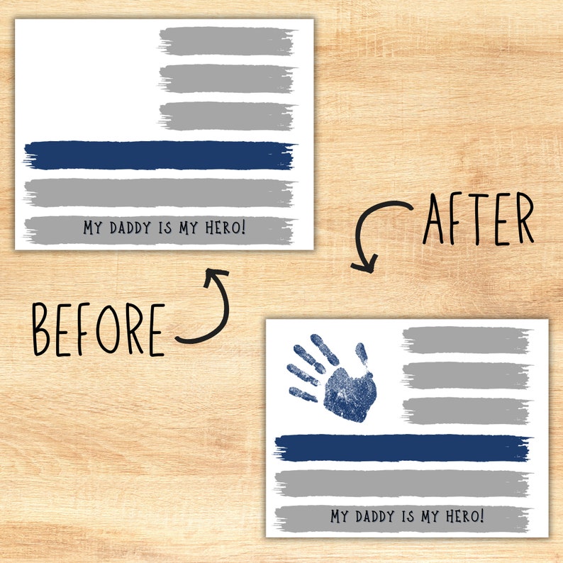Preschool Police Craft | Police Officer Keepsake | Hero Handprint Art ...