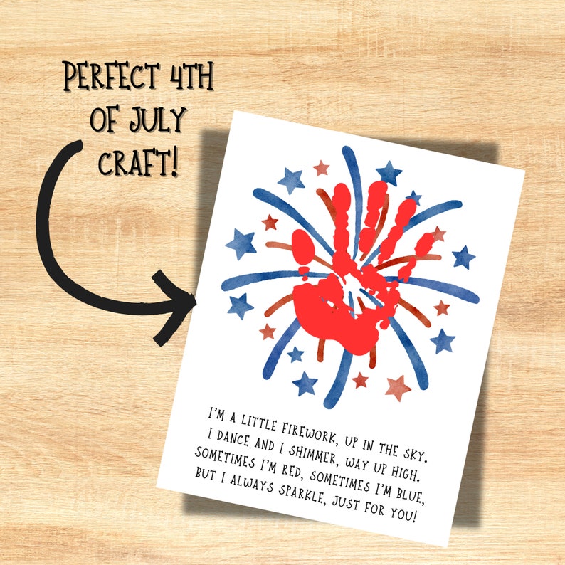 4th of July Arts and Crafts Kids Activity Fourth of July Handprint Art ...