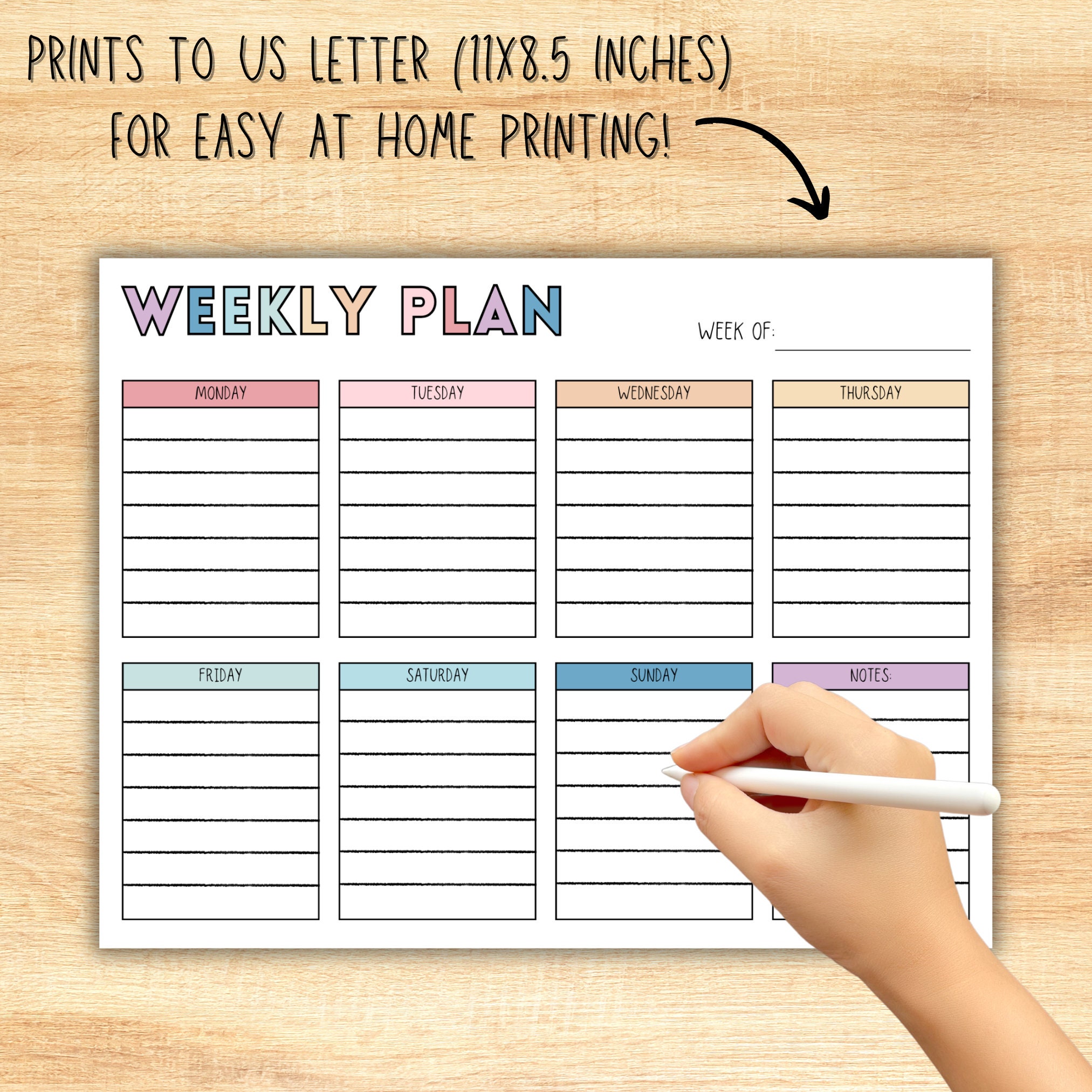 Weekly Schedule | Simple Weekly Planner | Homeschool Schedule | Adhd ...
