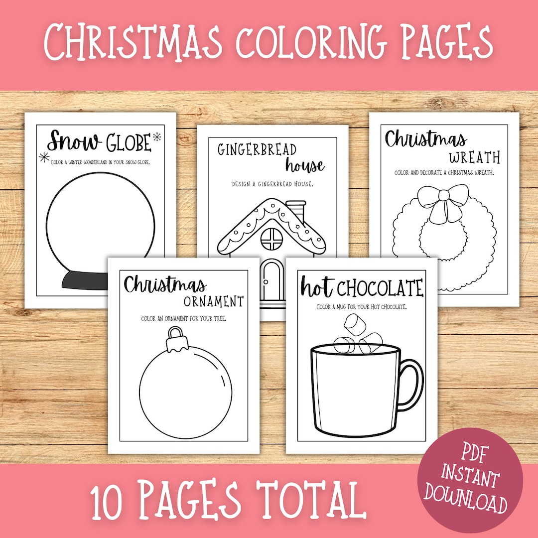 Christmas Coloring Pages | 5 Minute Crafts | Preschool Worksheets ...