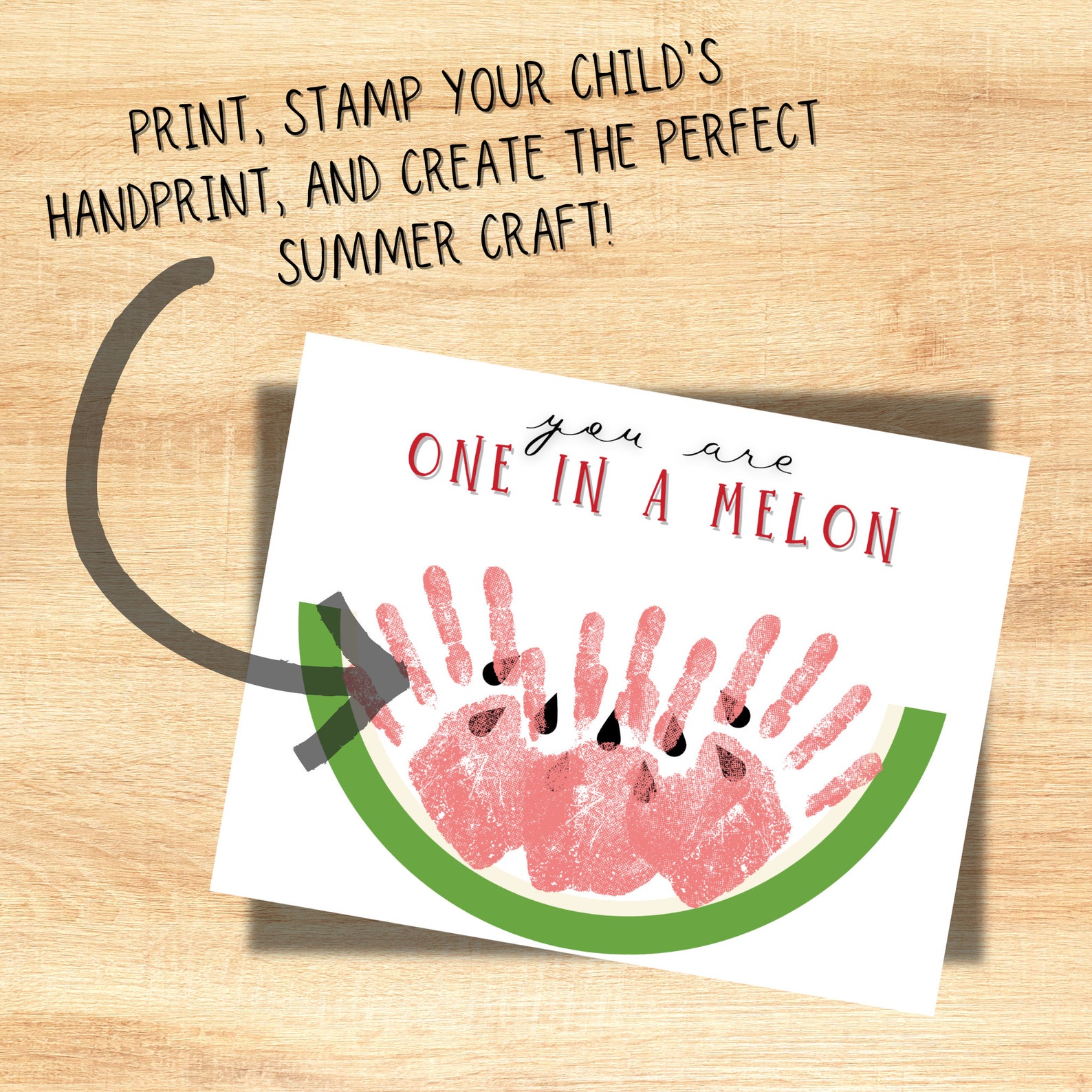 Summer Handprint Art Craft | Watermelon Arts and Crafts | Summertime ...