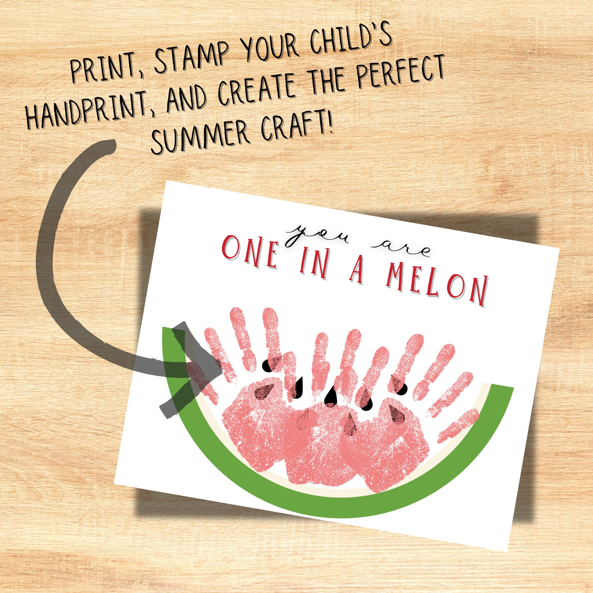 Summer Handprint Art Craft | Watermelon Arts and Crafts | Summertime ...