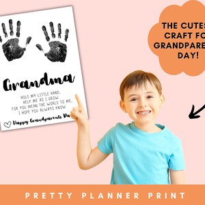 Grandparents Day Handprint Art | Grandparent Gift Keepsake | Gift for ...