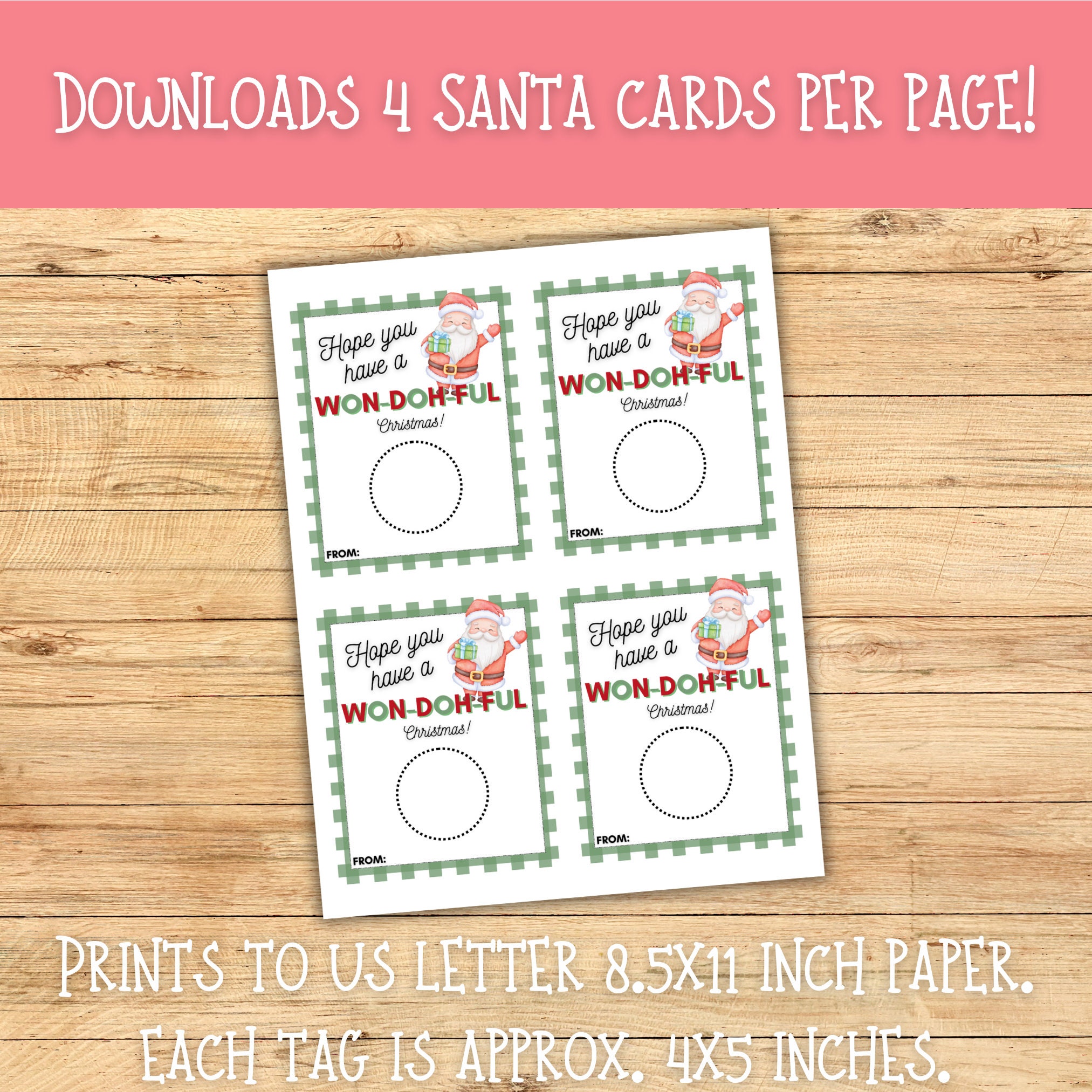 Christmas Gift Tag Printable | Classroom Favors | Christmas Play Doh ...