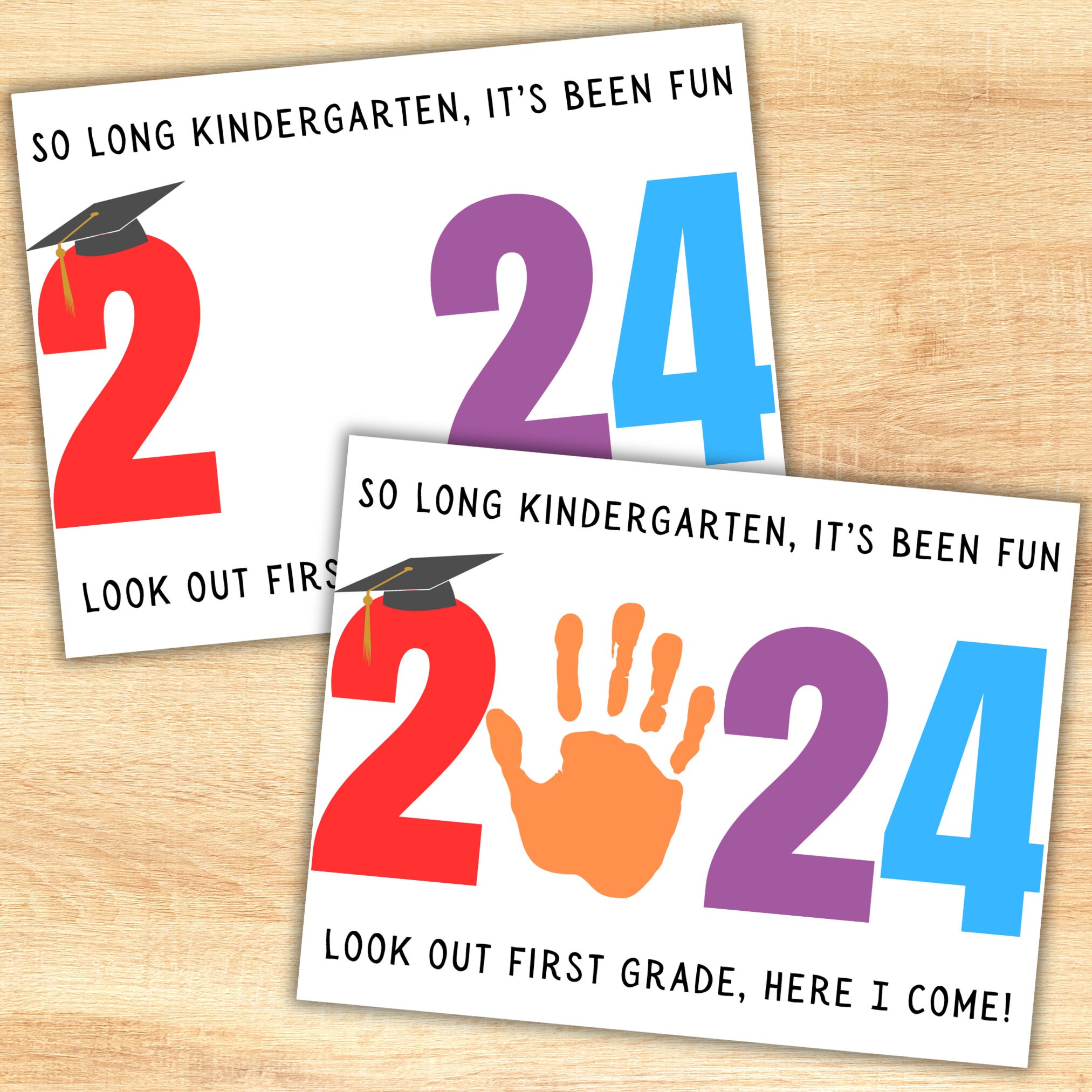 Kindergarten Graduation Handprint Art | Last Day of School Child ...