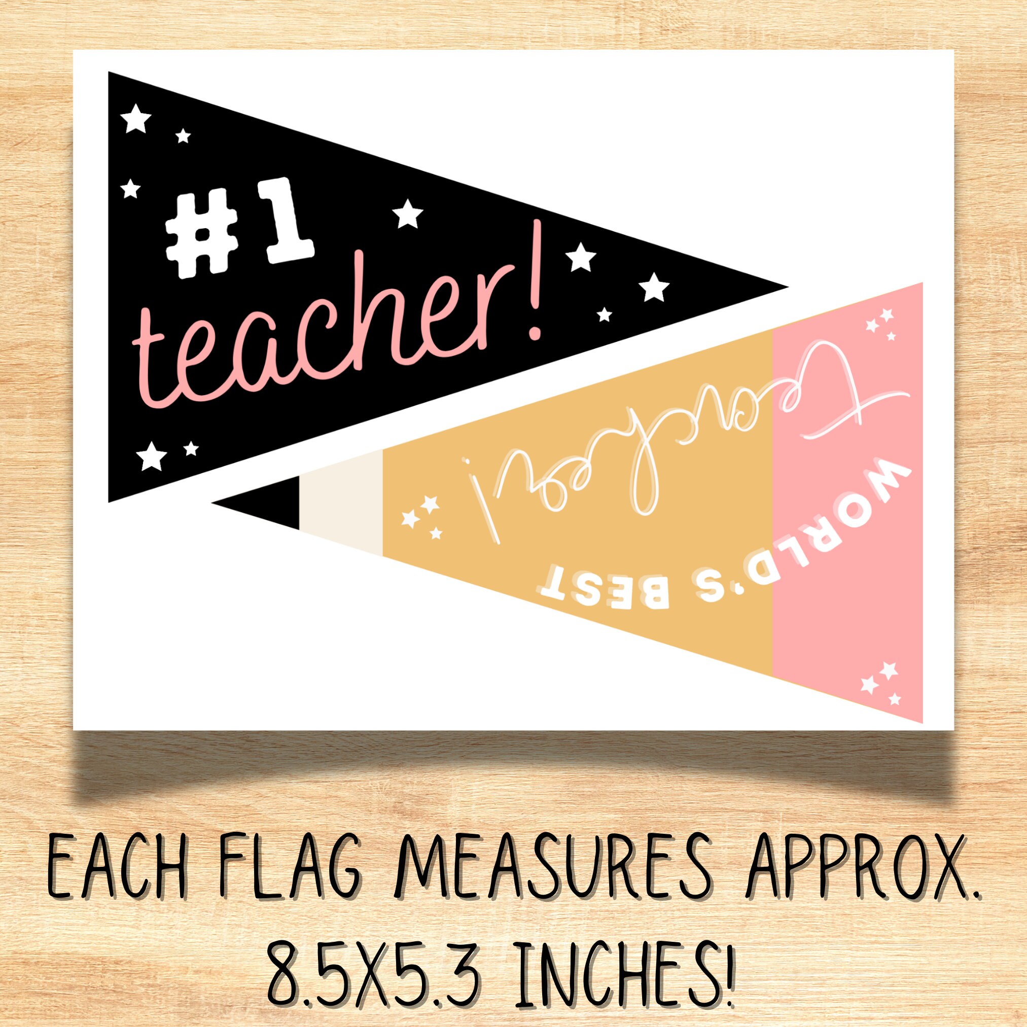 Teacher Flag | Best Teacher Pennant | Last Day of School Sign | Thank ...