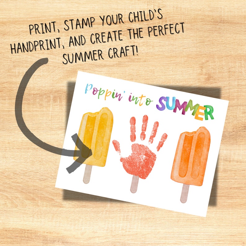 Summer Popsicle Handprint Art | Popsicle Art for Kids Craft ...