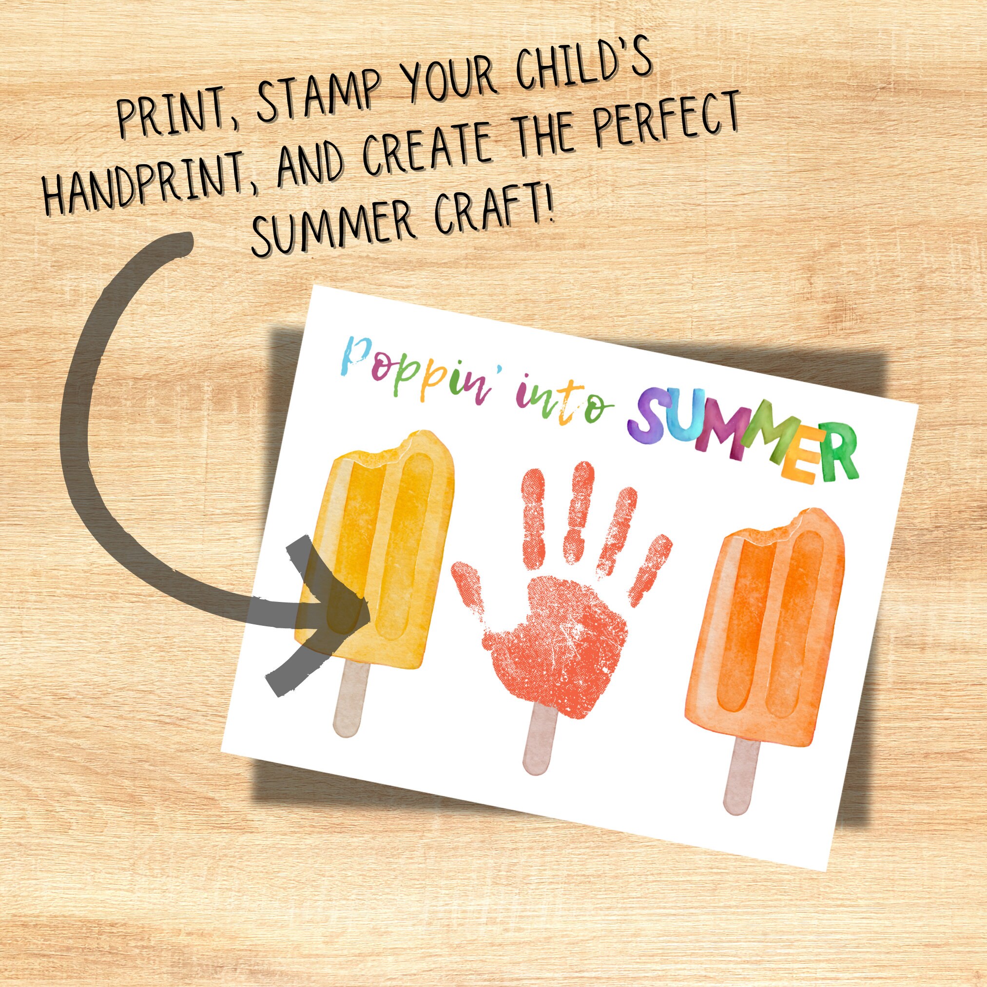 Summer Popsicle Handprint Art | Popsicle Art for Kids Craft ...
