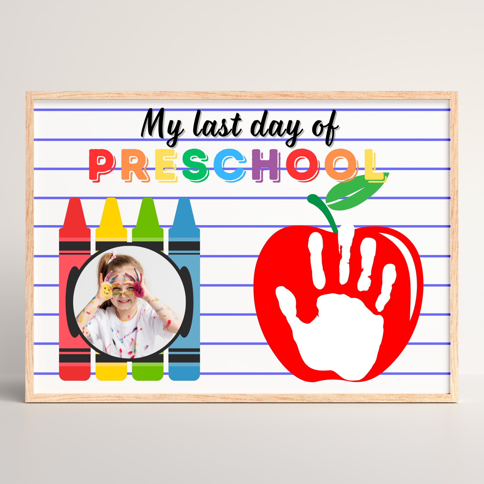 School Handprint Art Craft | First Day of School | Last Day of School ...