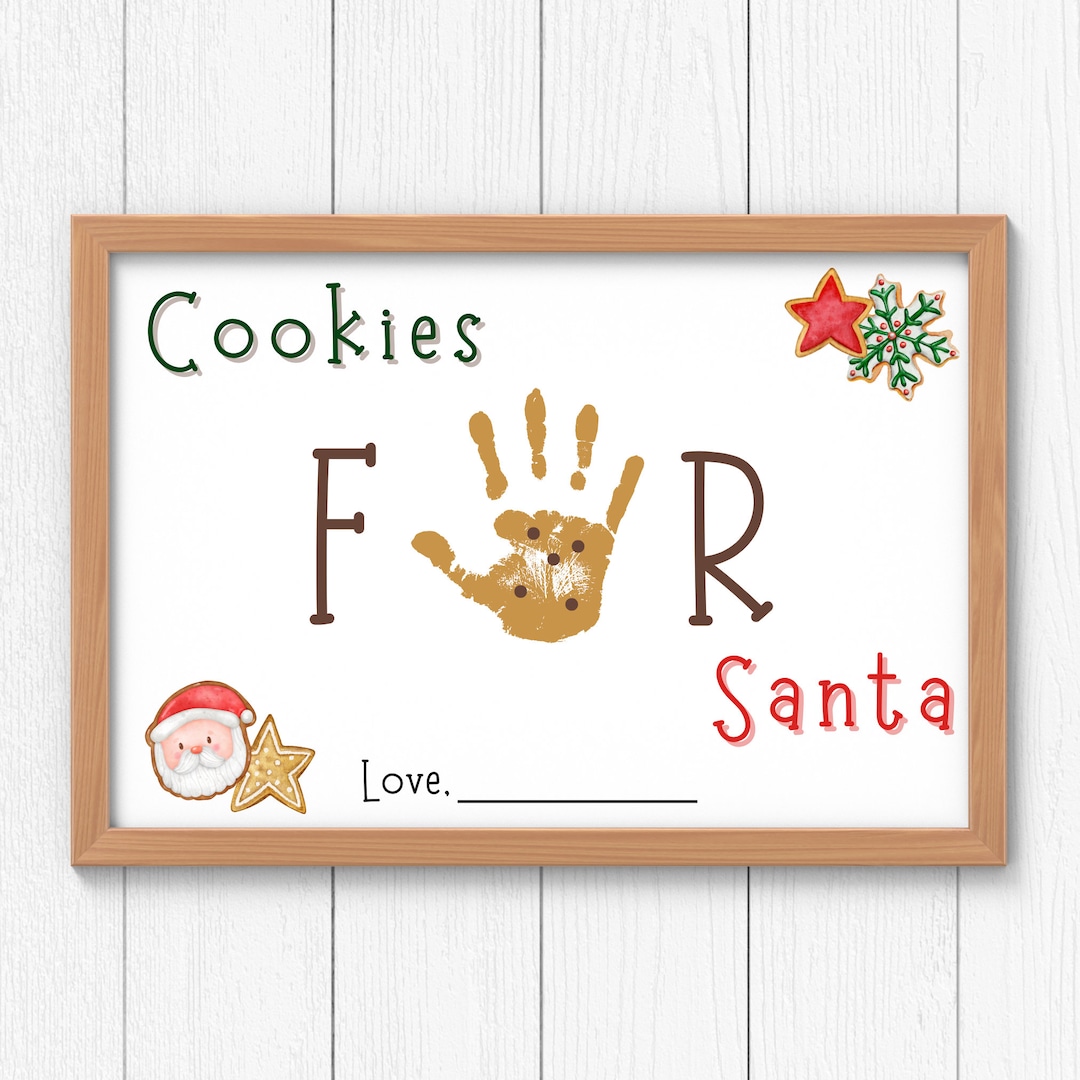Baby Handprint | Santa Cookie Plate | Cookies for Santa Plate | Baby ...