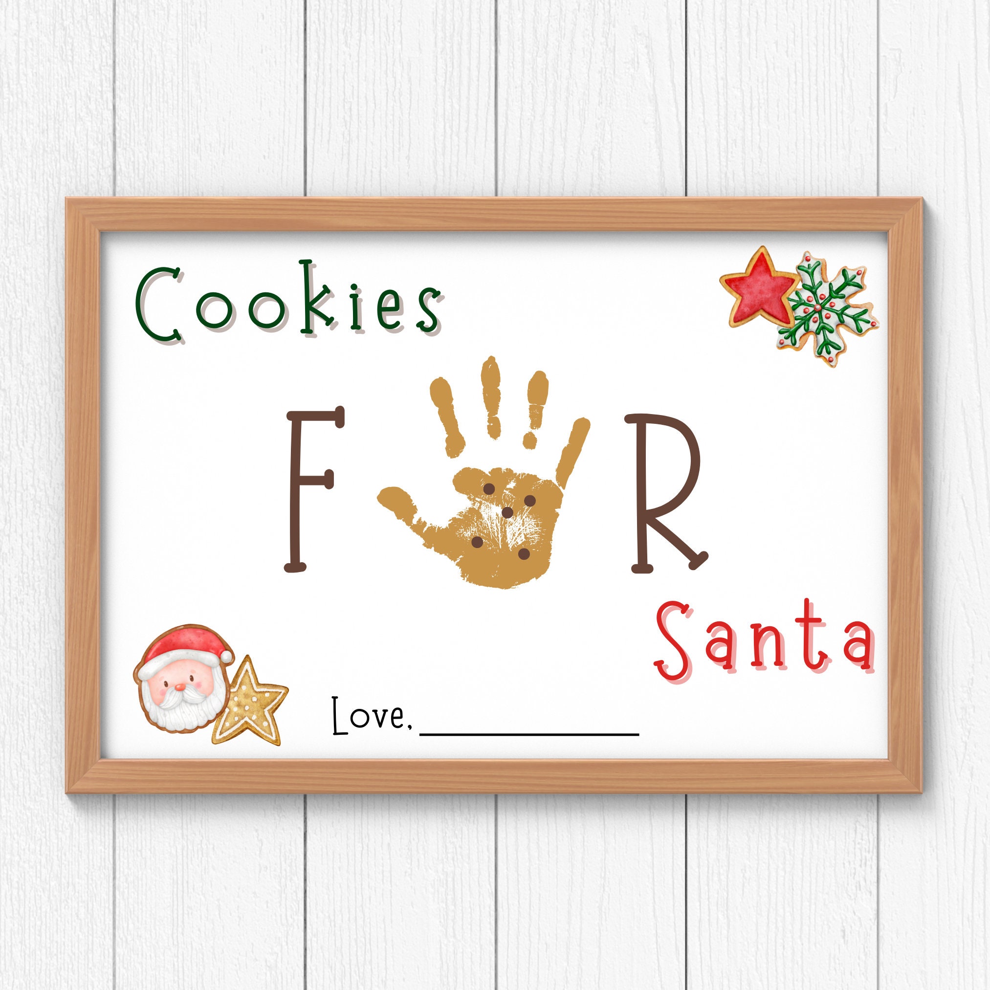 Baby Handprint | Santa Cookie Plate | Cookies for Santa Plate | Baby ...