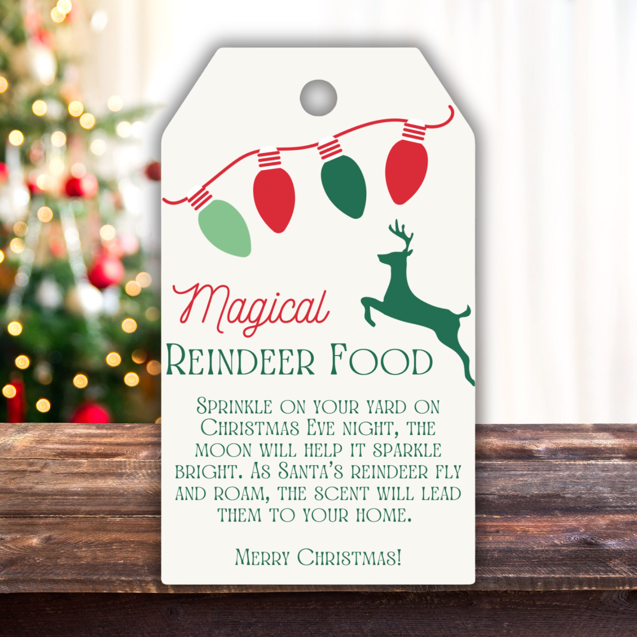 Reindeer Food | Christmas Gift Tags Printable | Digital Christmas Tags ...